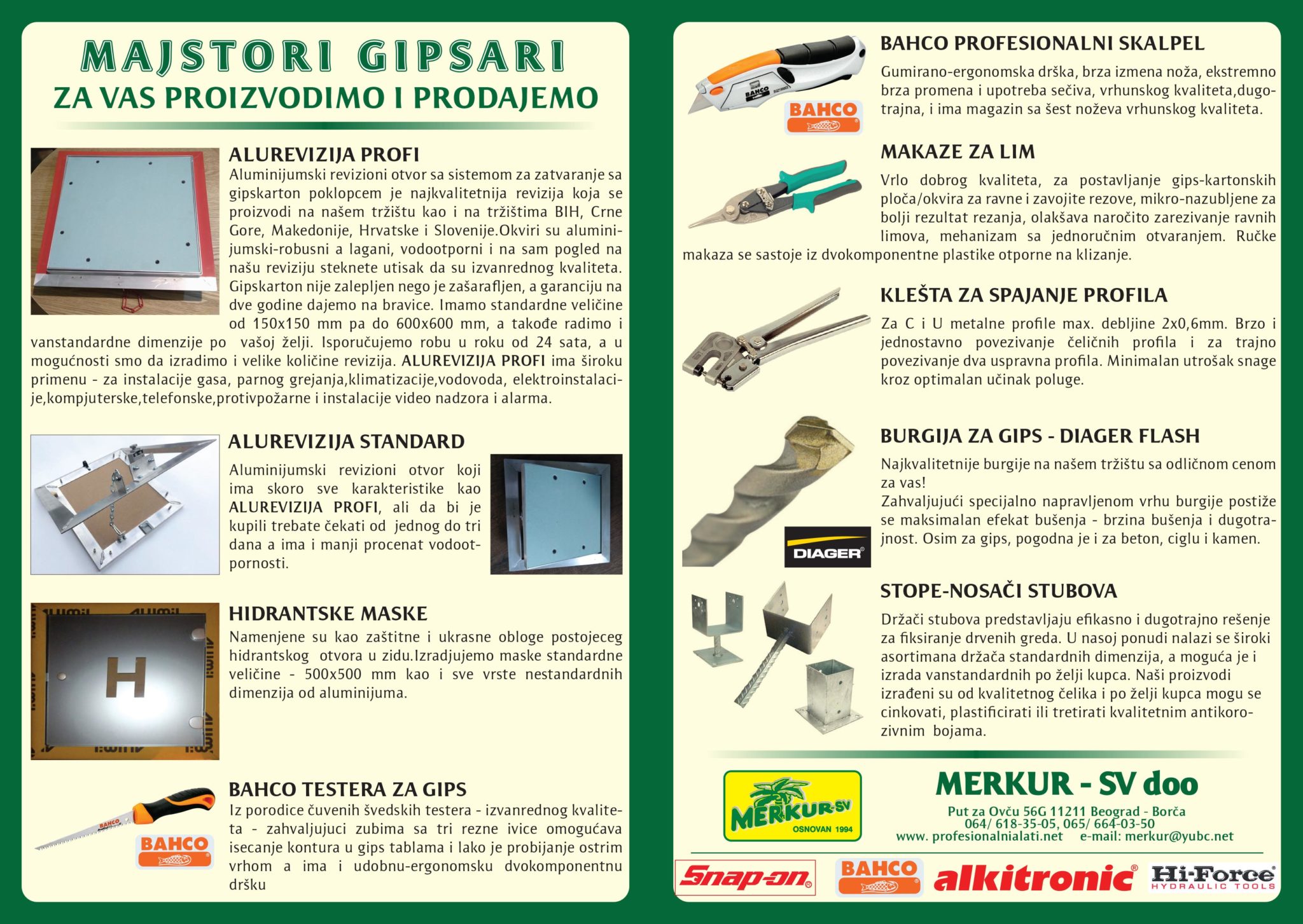 Alati za majstore – gipsare – PROFESIONALNI ALATI